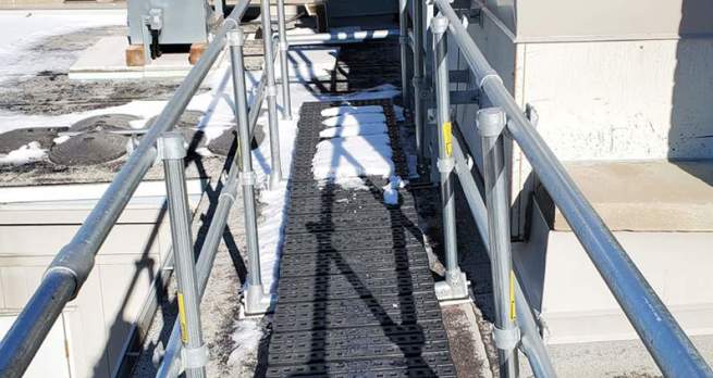 Walkways Offer Safe Movement for University Maintenance Workers - Kee ...